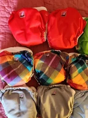Lil joey | Bottoms | 8 Lil Joey Assorted Color Cloth Diapers All In One ...